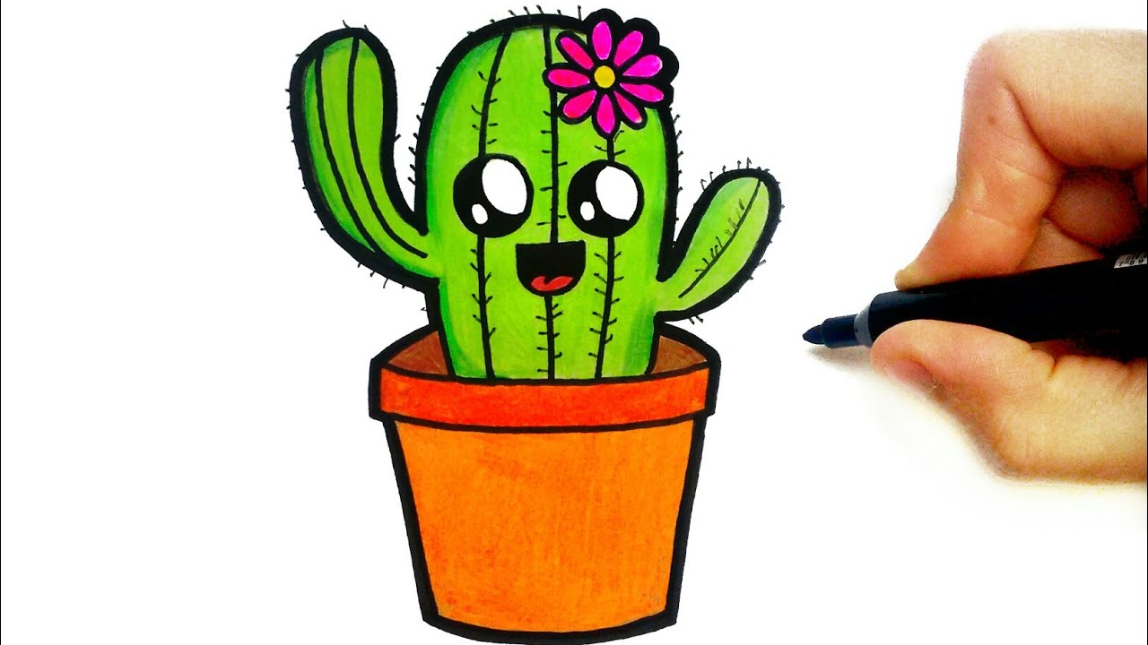 Cute Cactus Drawing Tutorial Anyone Who Needs Inspiration To Draw