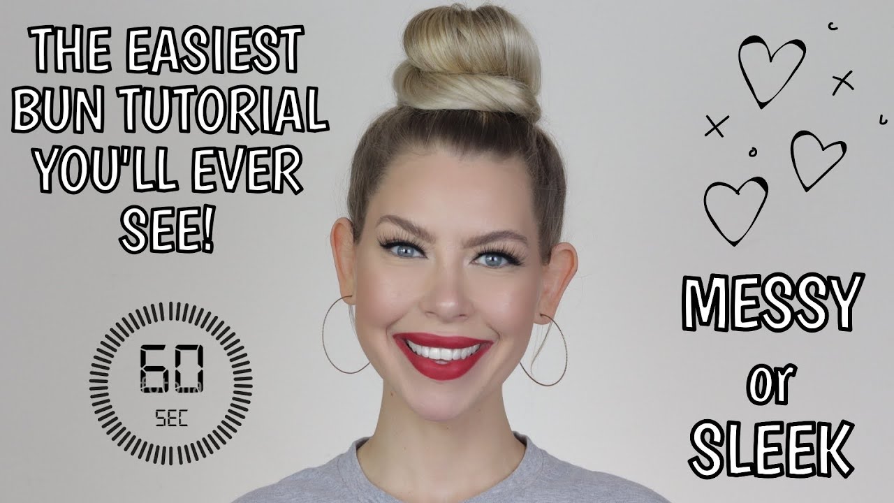 Quick Easy Bun Tutorial Brittanynichole Youtube