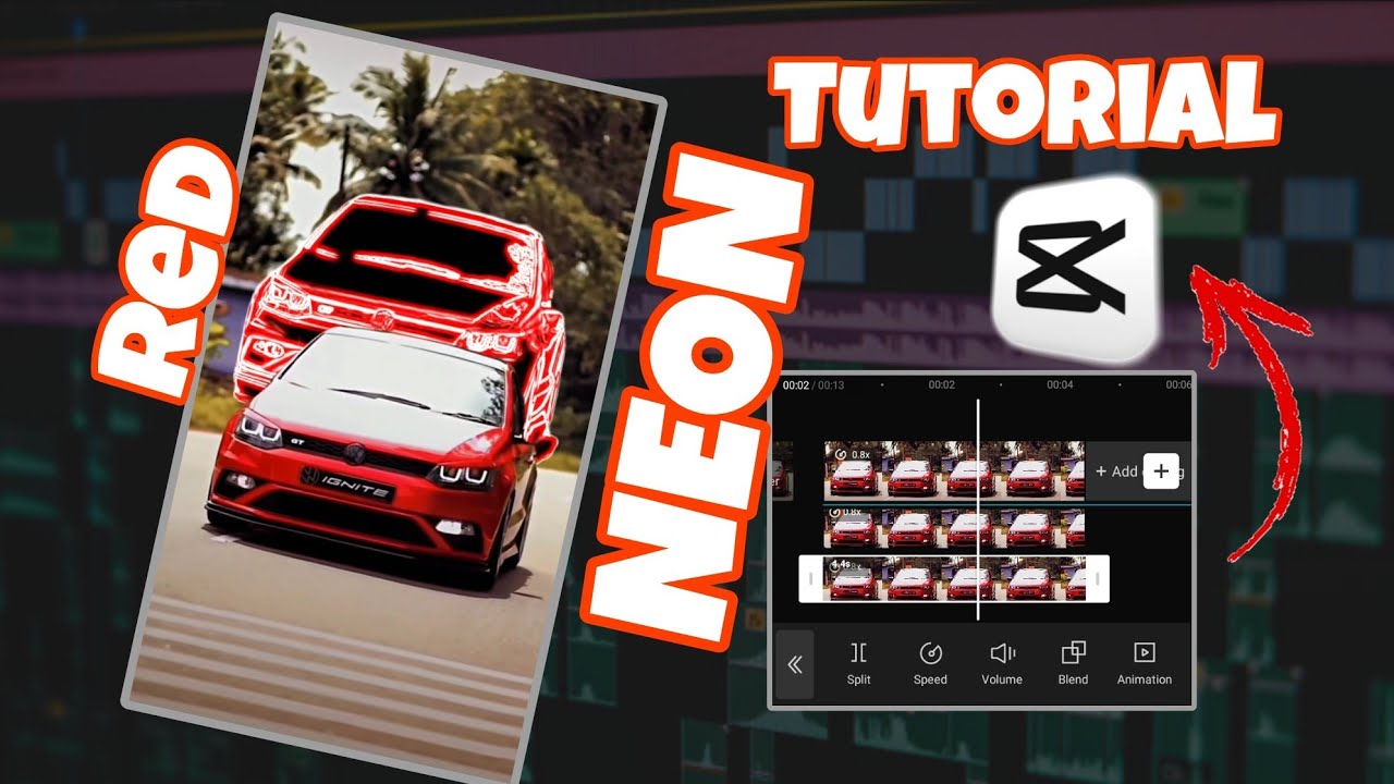 Red Neon Tutorial Car Edit Capcut Easy Tutorial Youtube