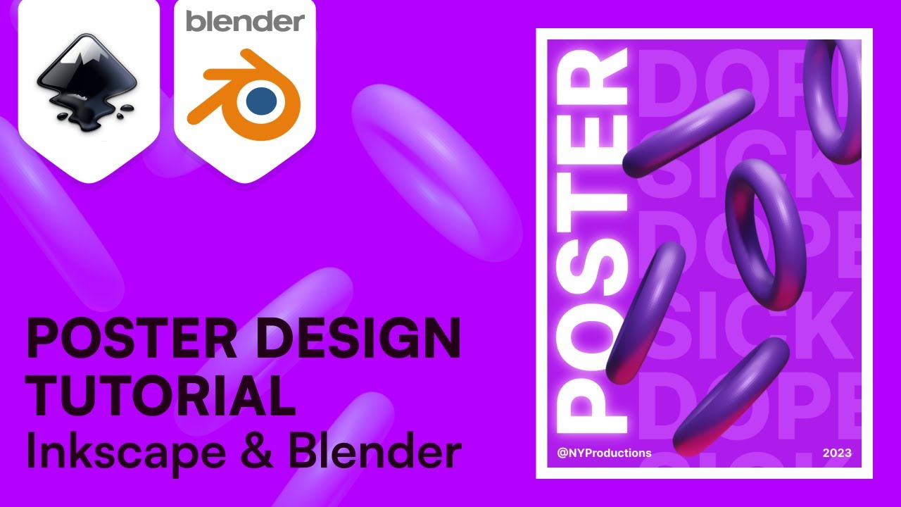 Create A 3d Poster Using Inkscape Blender Tutorial Youtube