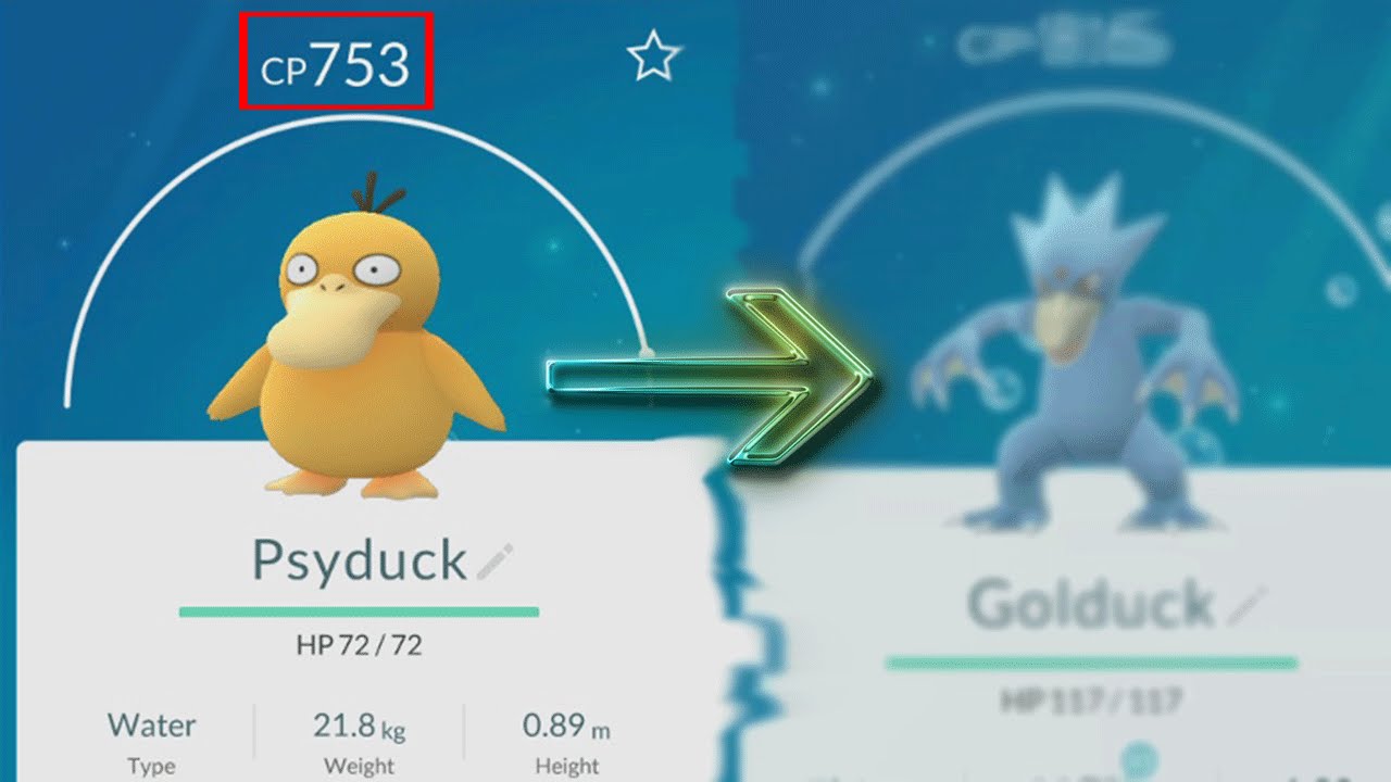Pokemon Go Crazy High Cp Psyduck Evolving Into Golduck Youtube