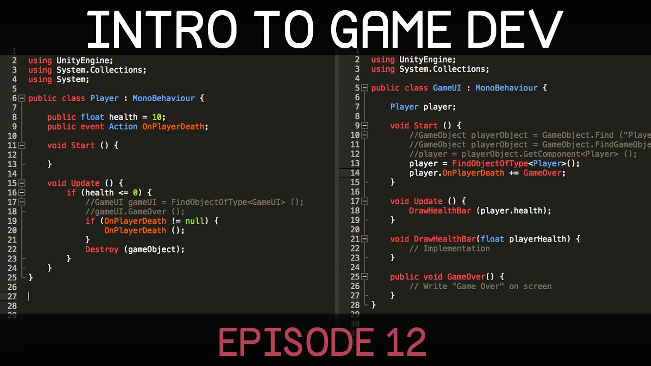 Introduction To Game Development E12 Script Communication Youtube
