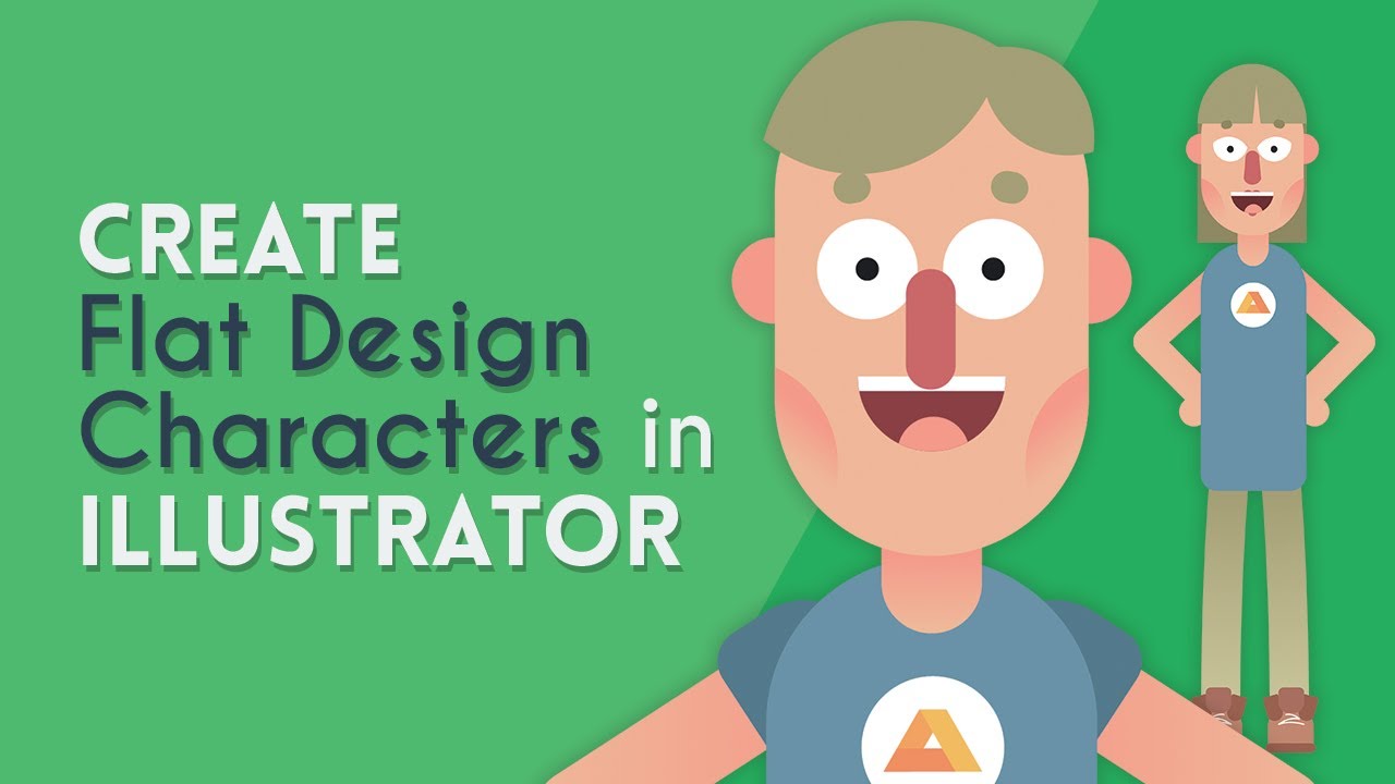 Create A Flat Design Character Illustrator Tutorial Youtube