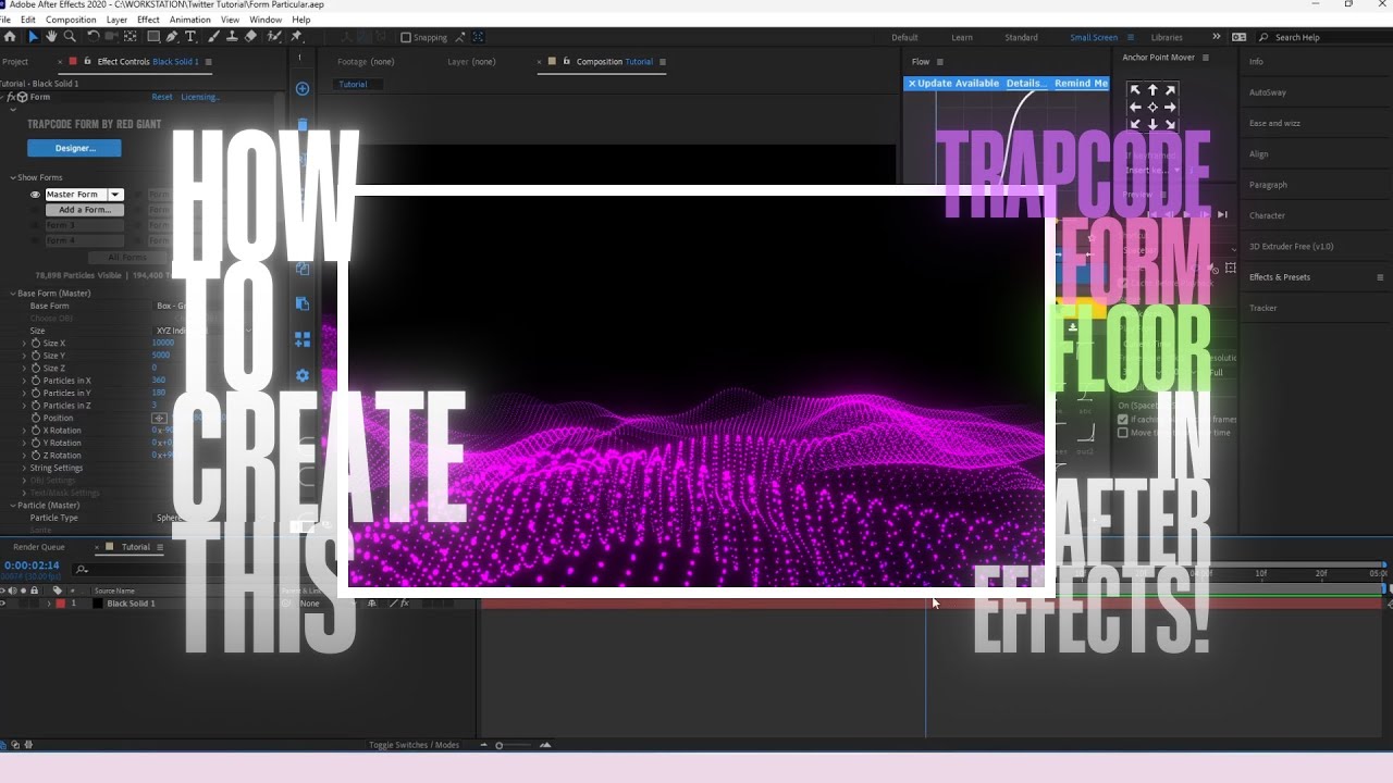 After Effects Tutorial Trapcode Form Floor Youtube