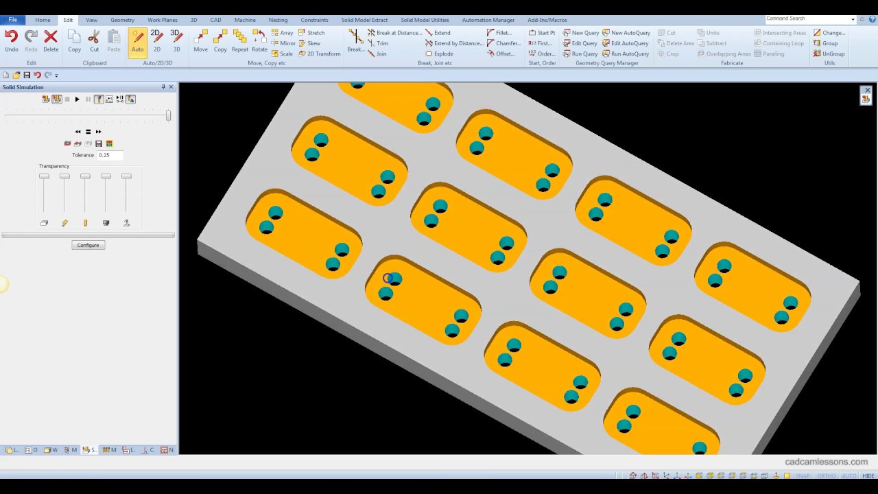 Alphacam Toolpaths Linear Pattern Youtube