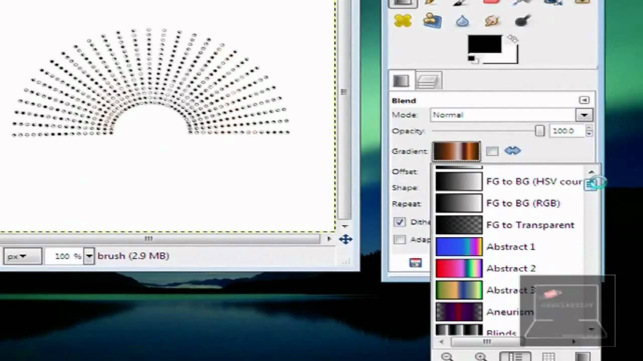 Gimp Add Gradient Effect To Brushes Youtube