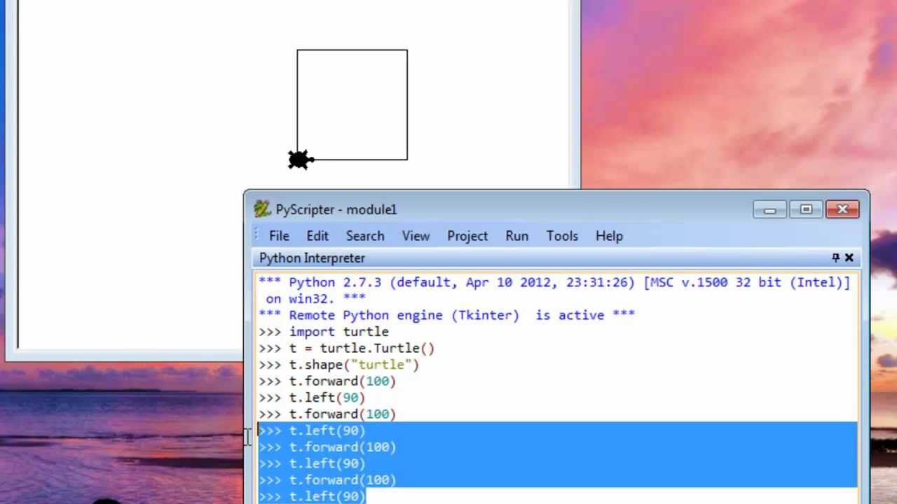 Python Programming And The Turtle Module Sequence Youtube