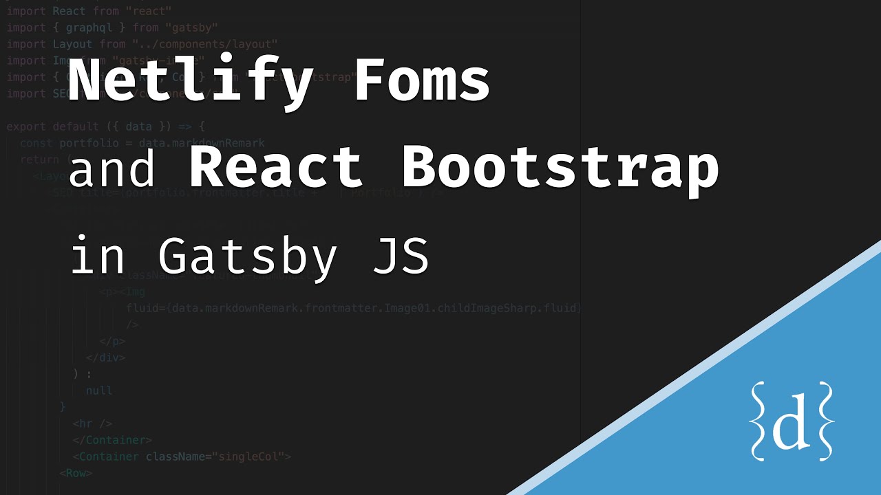 How To Setup Netlify Forms Using Gatsby Js React Bootstrap Youtube