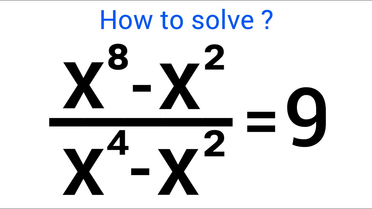 A Nice Olympiad Algebra Problem Youtube