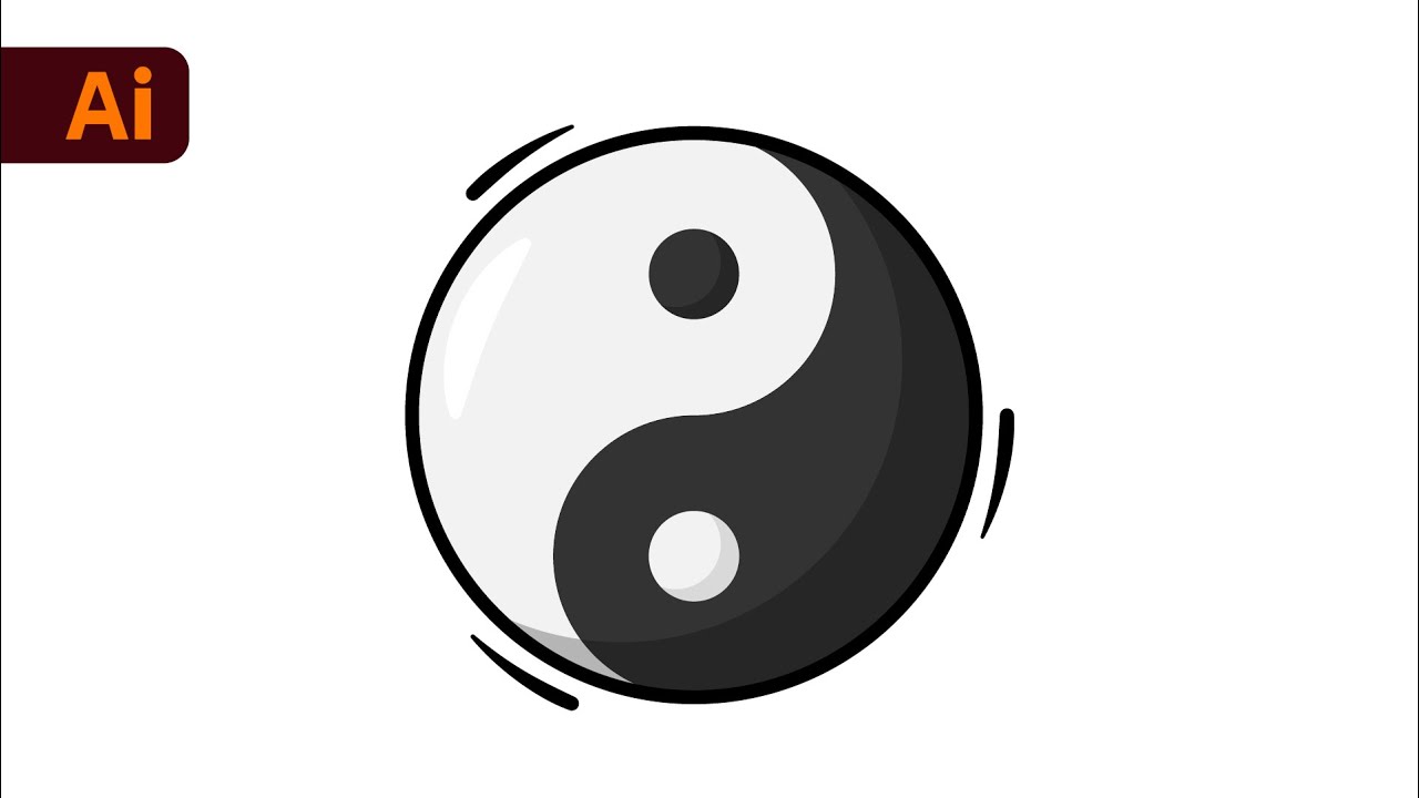 Adobe Illustrator Beginner Tutorial Create A Vector Yin Yang Logo Hd