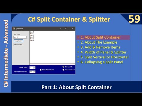 C Splitcontainer And Splitter Part 1 Introduction C Advanced 59
