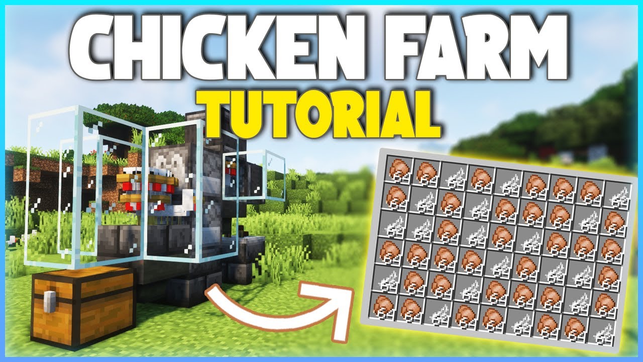 Minecraft Easy Automatic Chicken Farm Tutorial 1 20 Youtube
