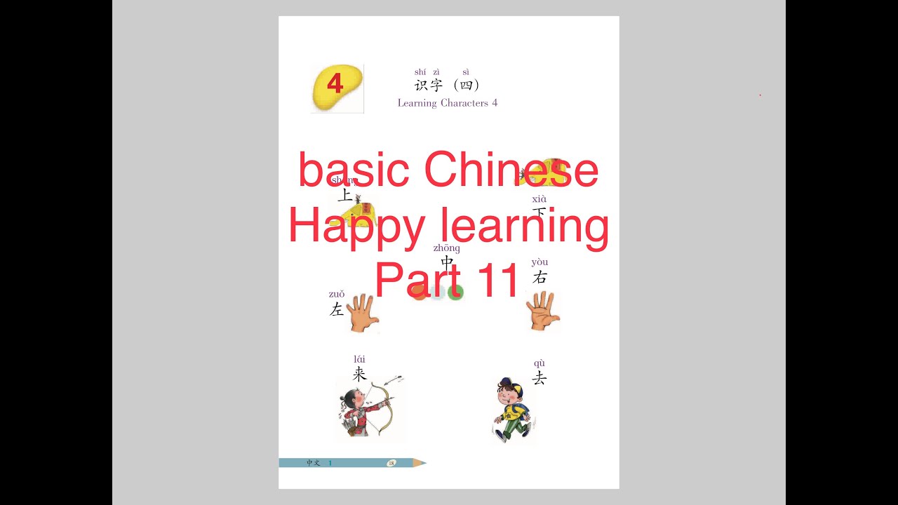 Part 11 Basic Chinese Learning Chinese Stroke Pinyin Youtube