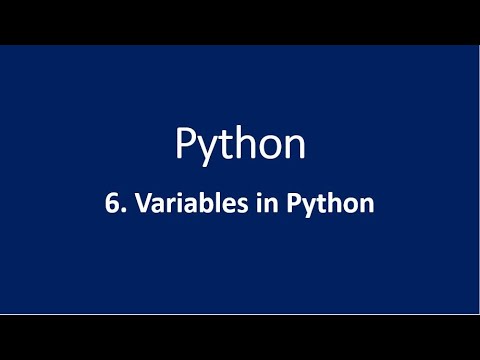 6 Variables In Python Youtube