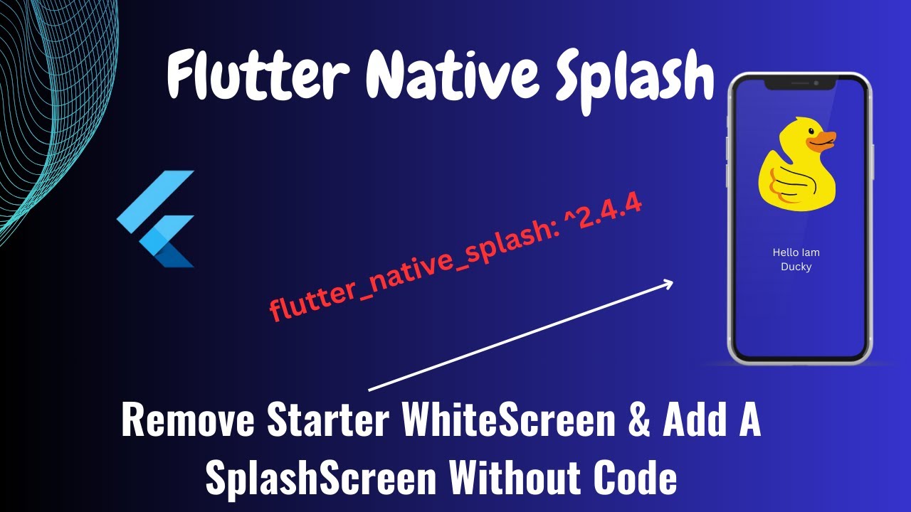 How To Add A Native Splash Screen In Flutter Step By Step Guide рџљђ