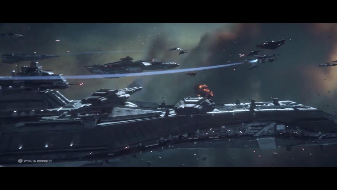 Star Citizen Cruisers And Or Battlecruisers In Action In Squadron 42