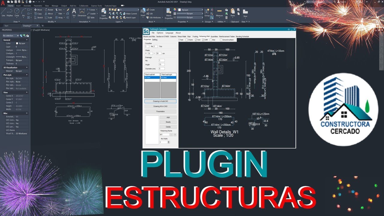Plugin Para Estructuras Zapatas Columnas Vigas Escaleras Y Mucho Mas