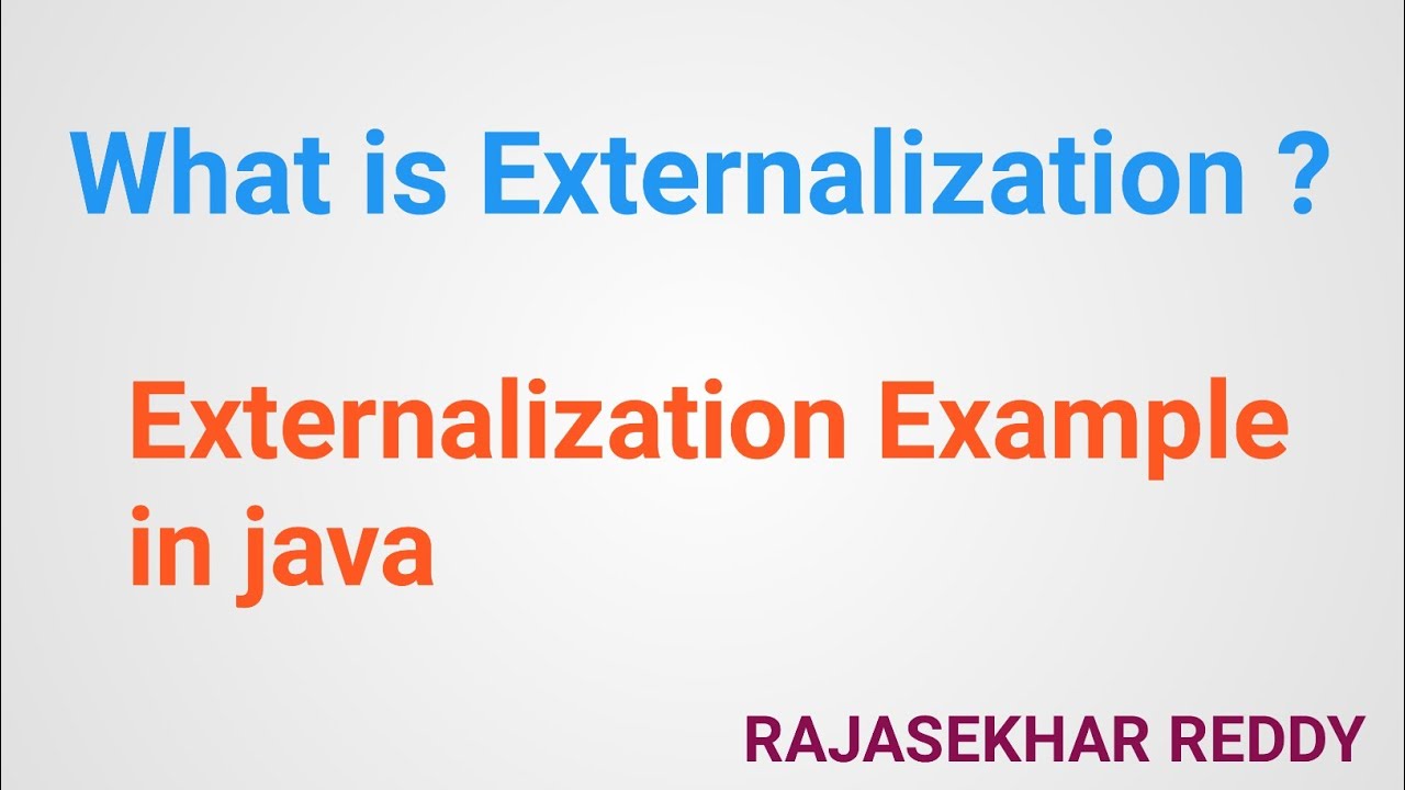 Externalization Example In Java What Is Externalization Core Java