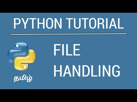 Python File Handling Tamil Icoding Youtube