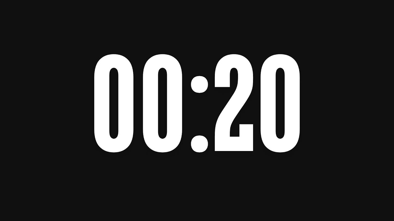 20 Seconds Timer Alarm Countdown Full Hd Youtube