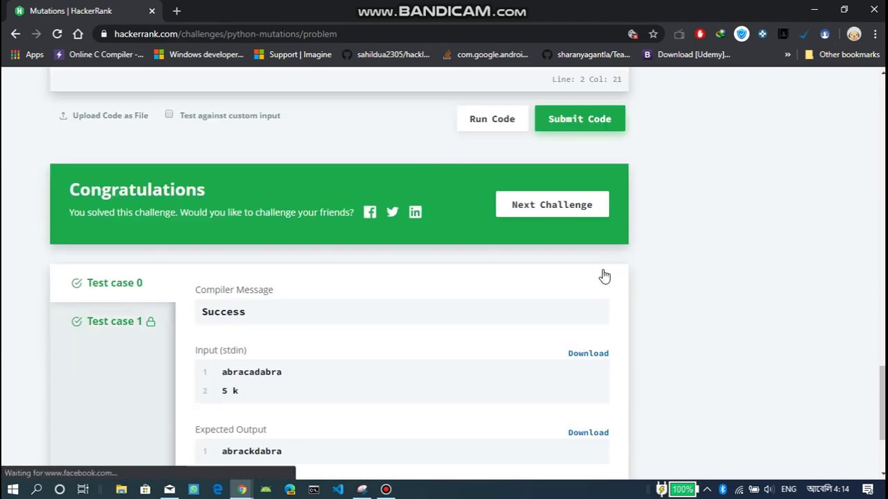 Hackerrank Solutions Python Mutations Dhiraj Bezbaruah Youtube