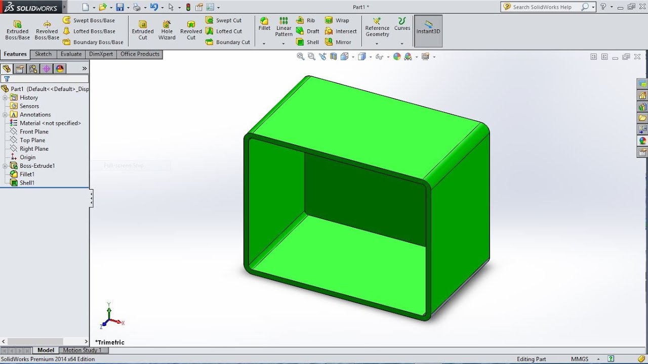 Solidworks Tutorial Sketch Box Youtube