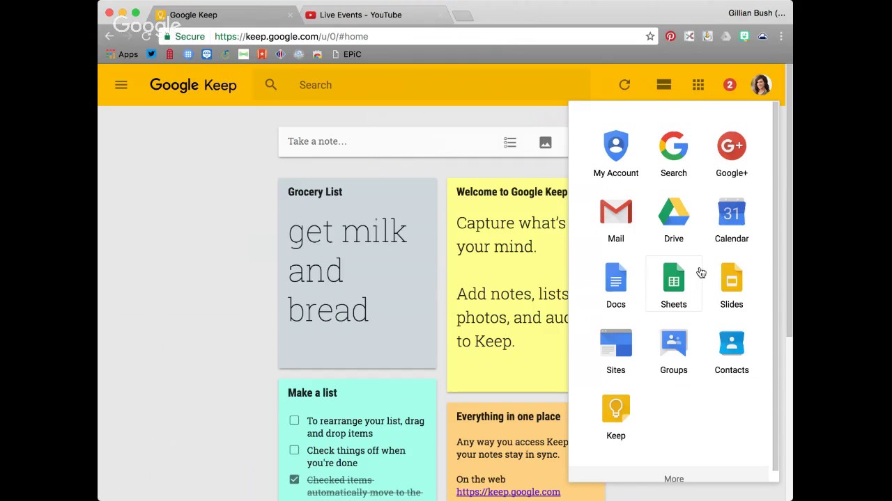 Getting Started With Google Keep Youtube