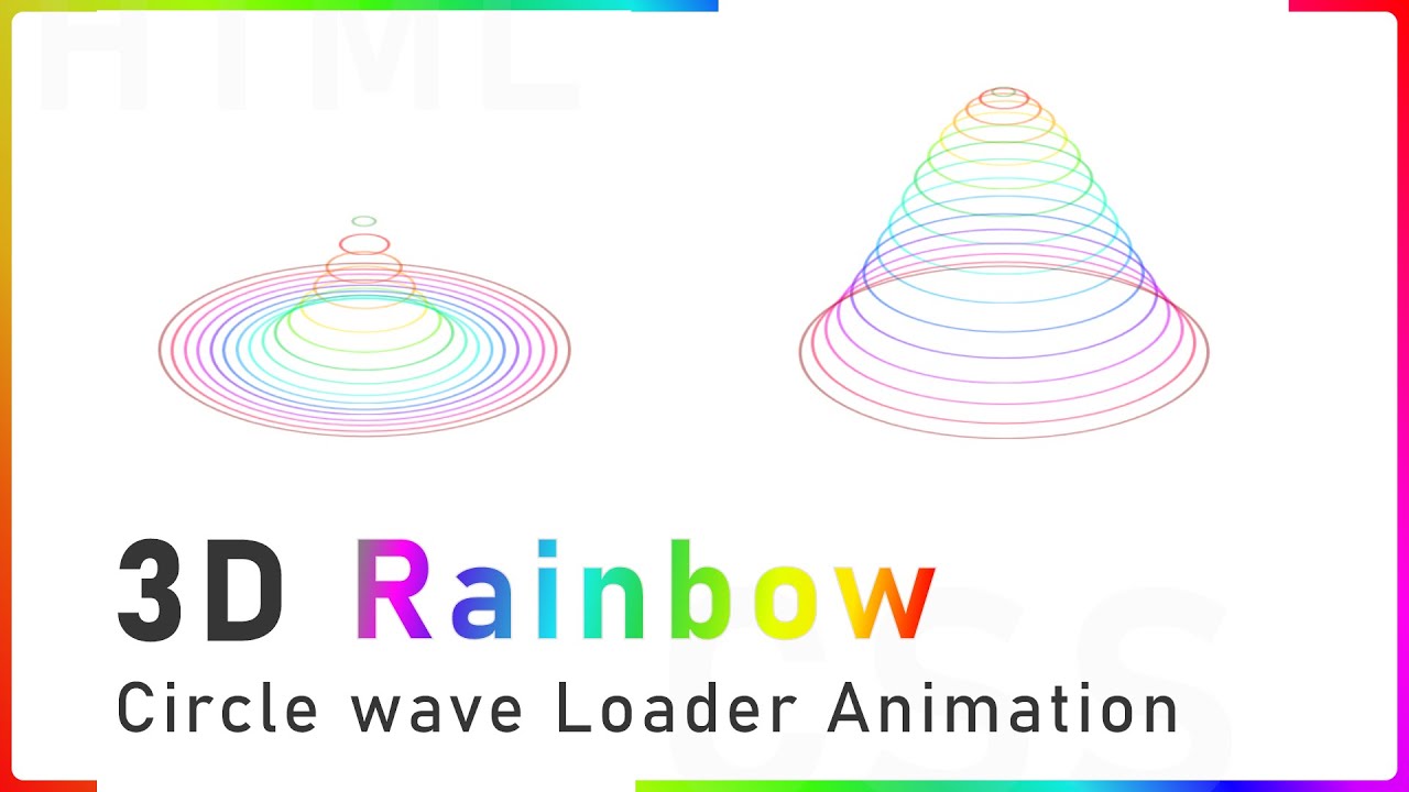 3d Rainbow Circle Wave Animation Html And Css Youtube