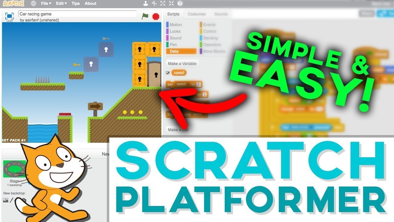 How To Make A Simple Easy Platformer In Scratch Youtube