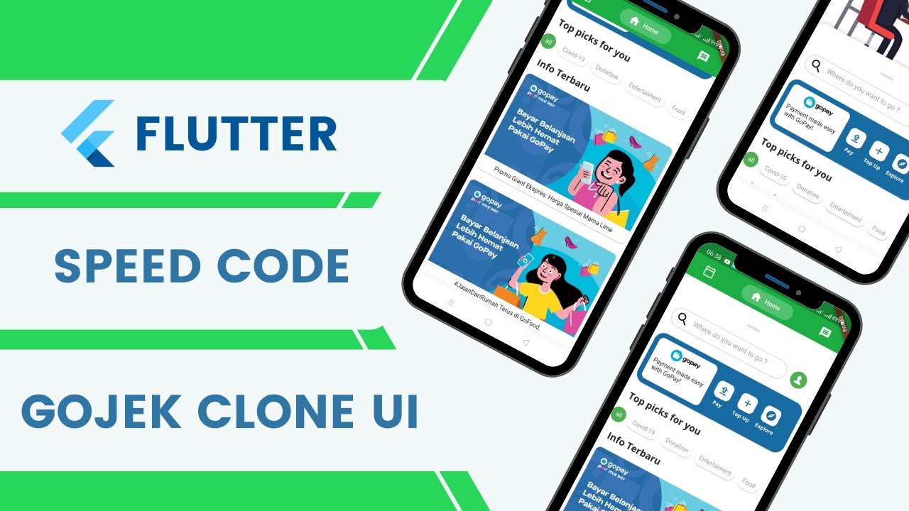 Gojek Clone Flutter Ui Speed Code Youtube