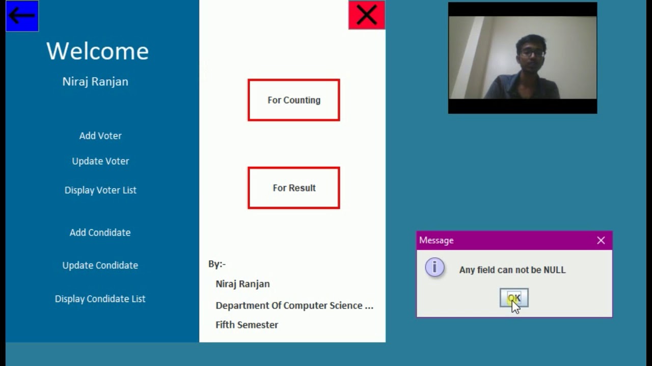 Java Project Voting Manaagement System Youtube
