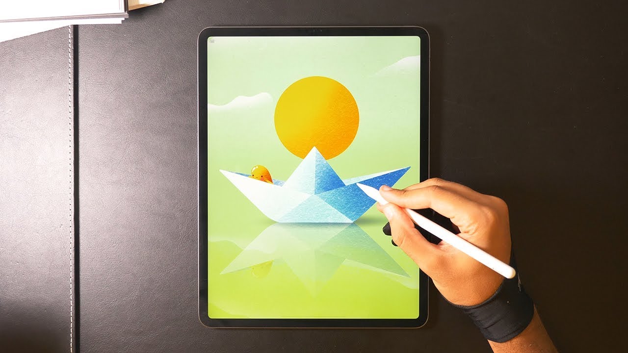 Paper Boat Ipad Pro Drawing Youtube