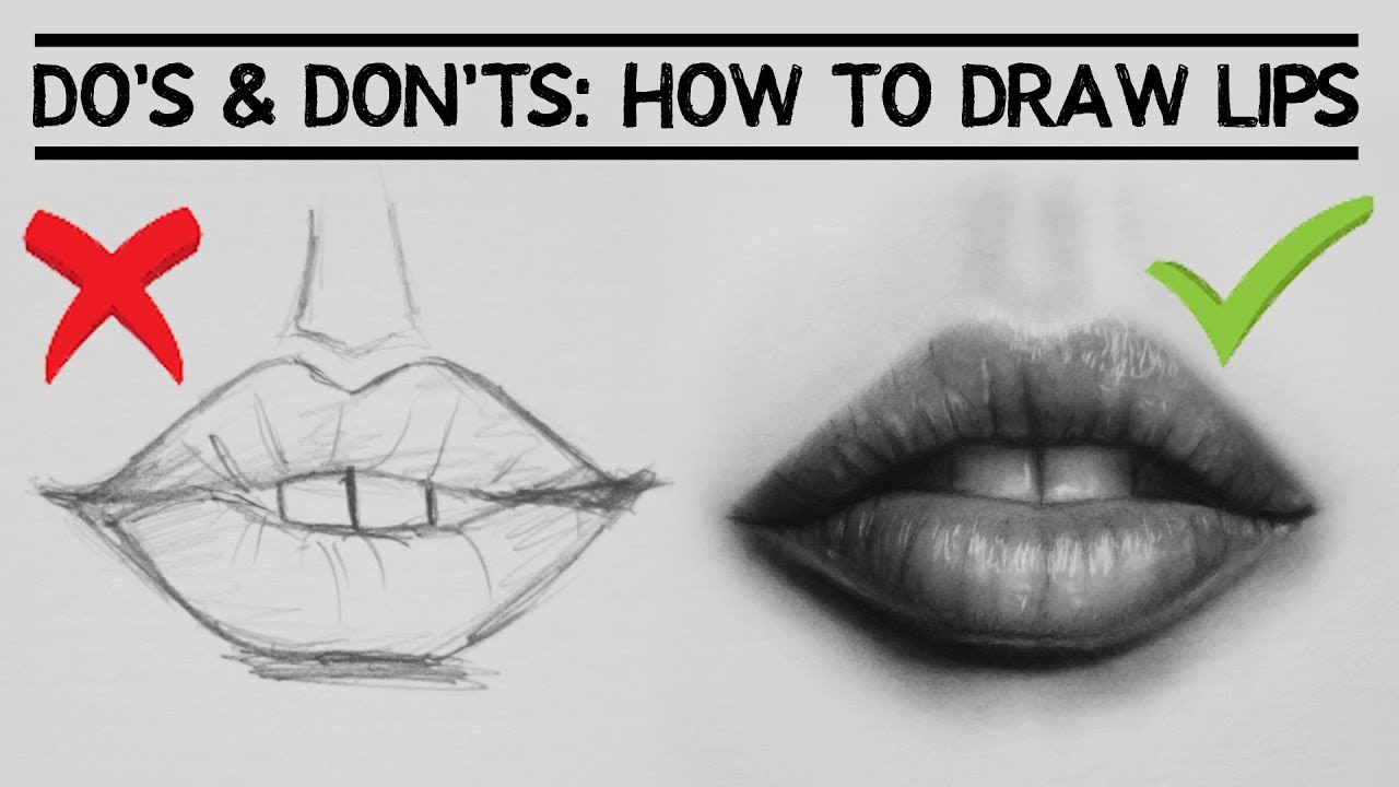 How To Draw Realistic Lips With Charcoal Lipstutorial Org