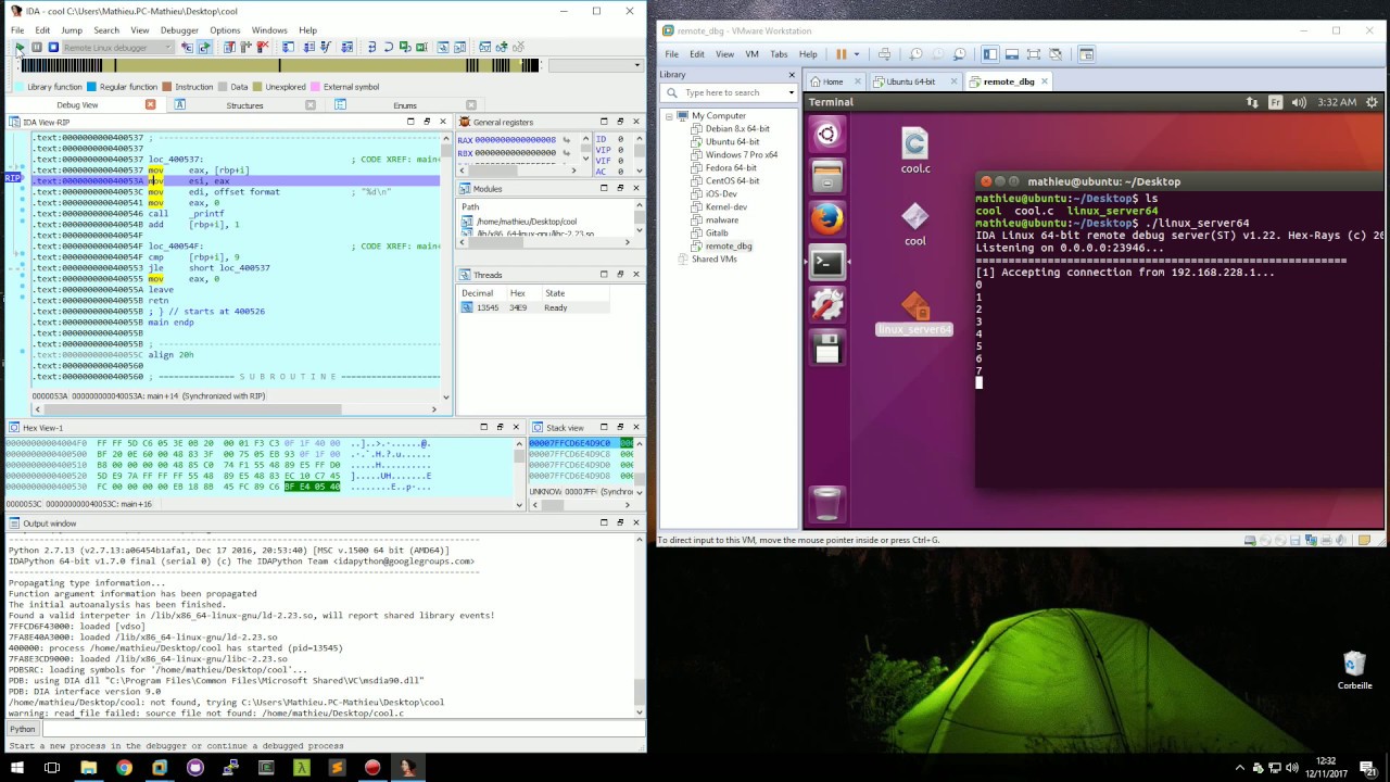 Remote Debugging With Ida Pro 7 0 Youtube