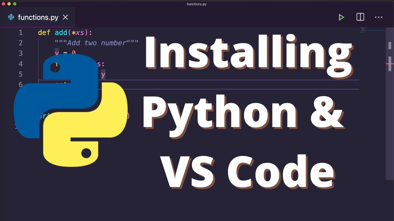 1 Installing Python Vs Code Python For Beginners Youtube