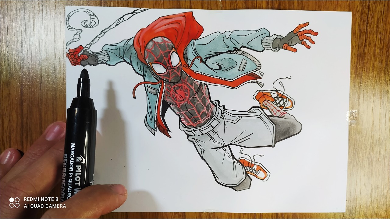 Cómo Dibujar A Spider Man Miles Morales La Película Youtube