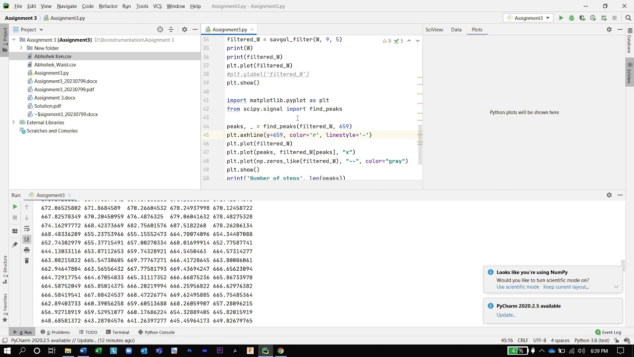 Step Counter Python Program Explanation Youtube