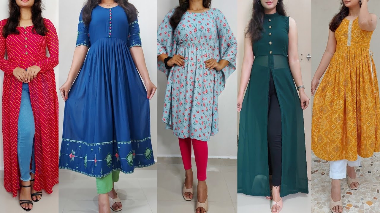 Latest Kurti Designs New Designer Naira Style Kurti Front Open Kurti