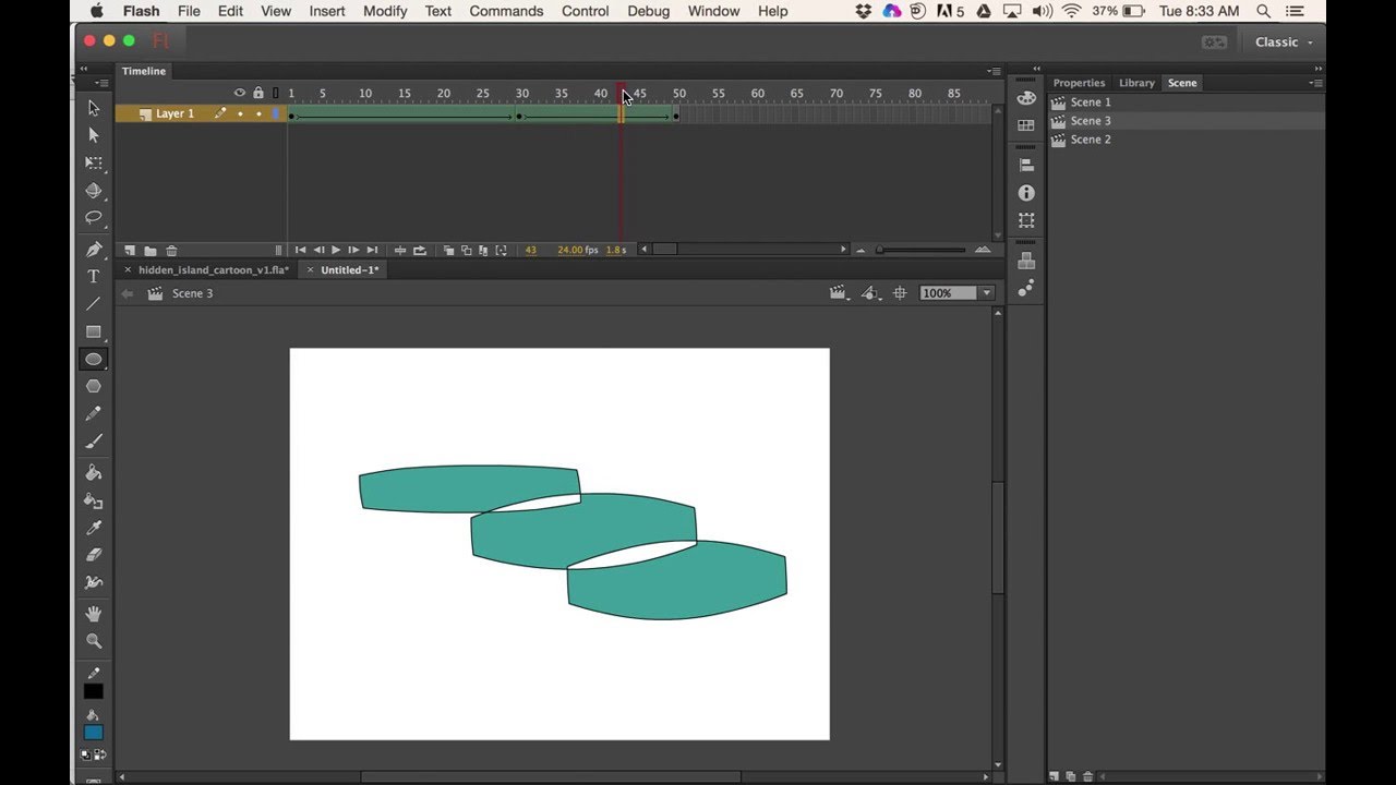 Flash Animation Shape Tween Youtube