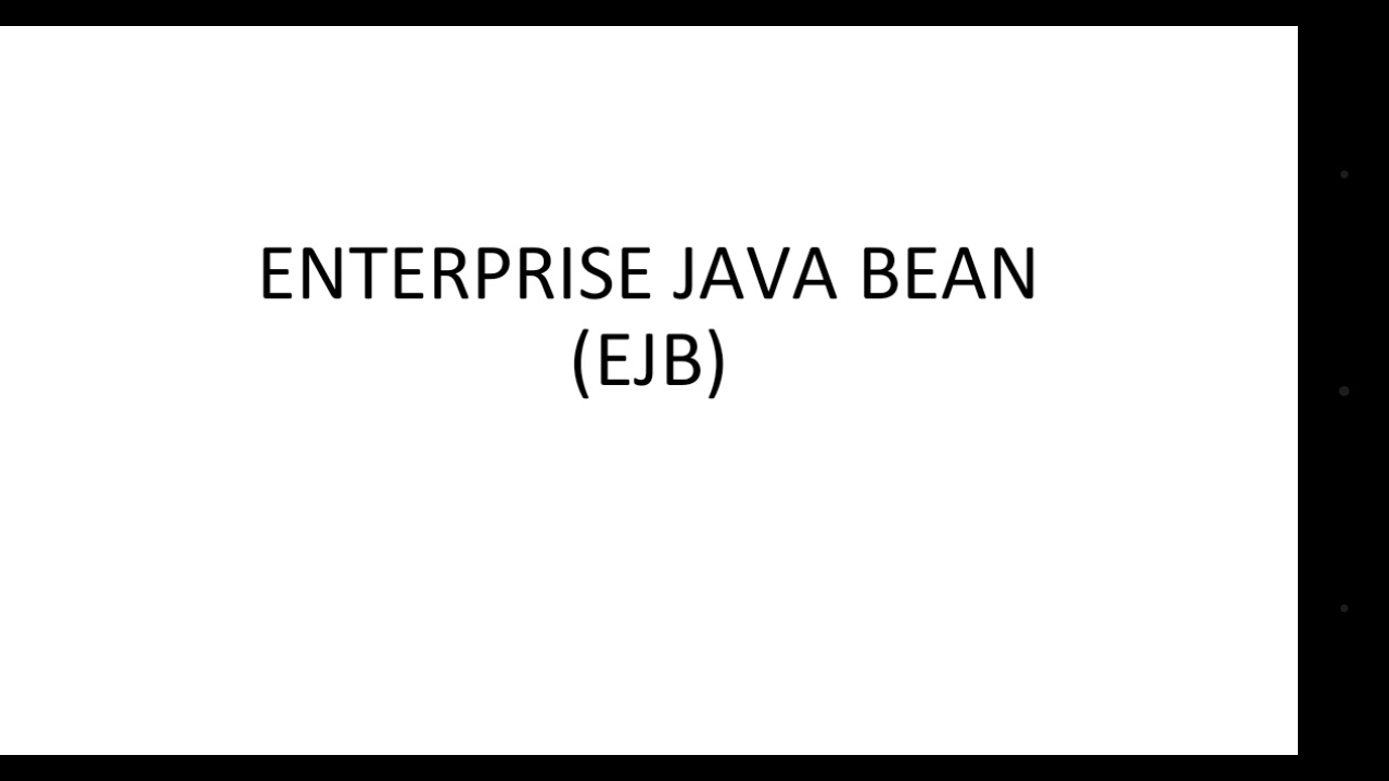 Enterprise Java Beans Ejb Introduction Part Youtube