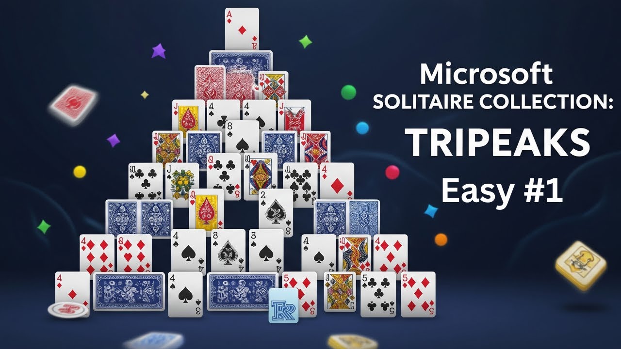 Tri Peaks Easy Microsoft Solitaire Collection Gameplay 1 Youtube