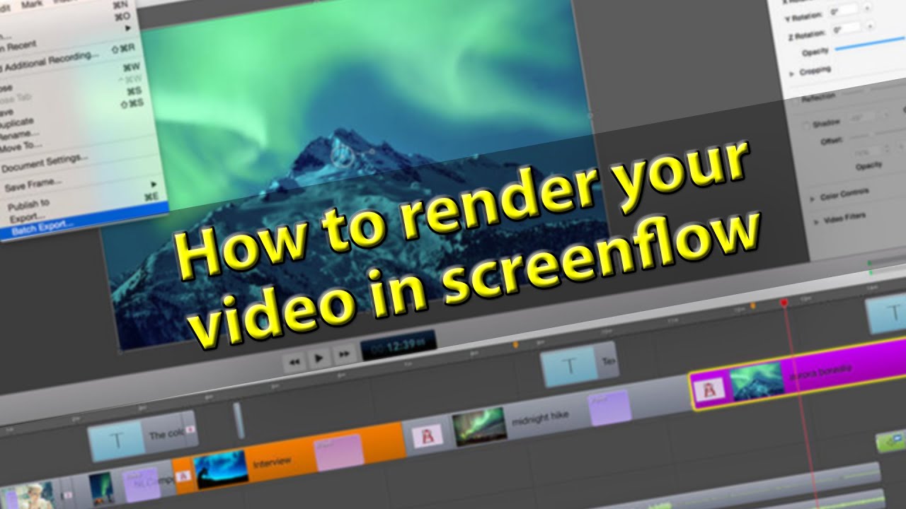 Screenflow Tutorial How To Render In Screenflow Youtube