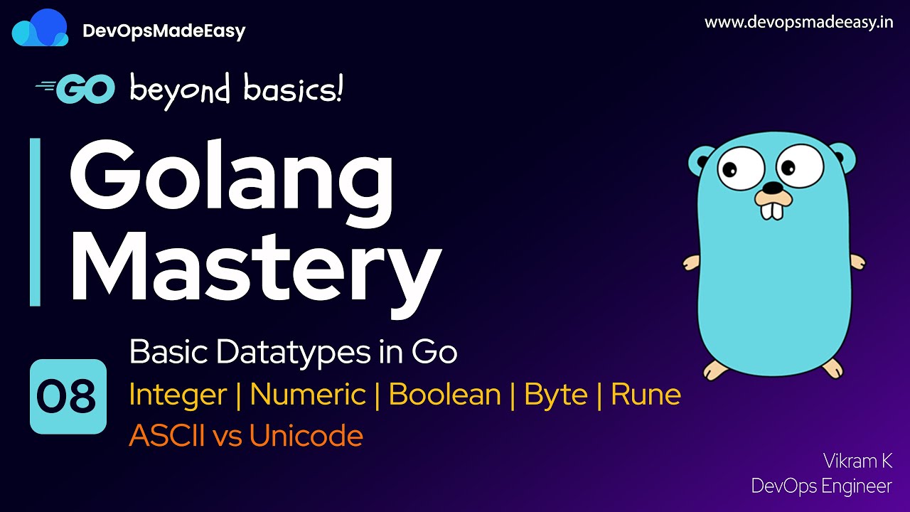 Basic Datatypes In Go Numbers Strings Boolean Byte And Rune Youtube
