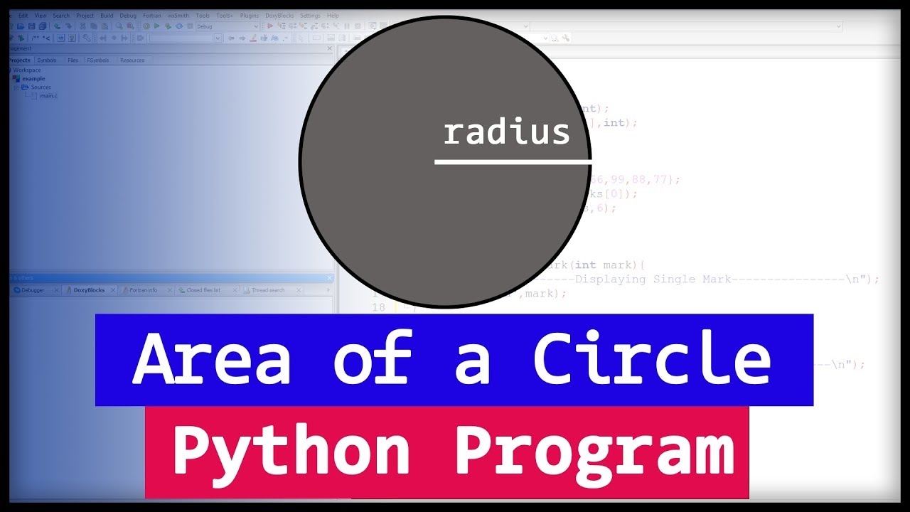 Python Program To Find The Area Of A Circle Using Radius User Input