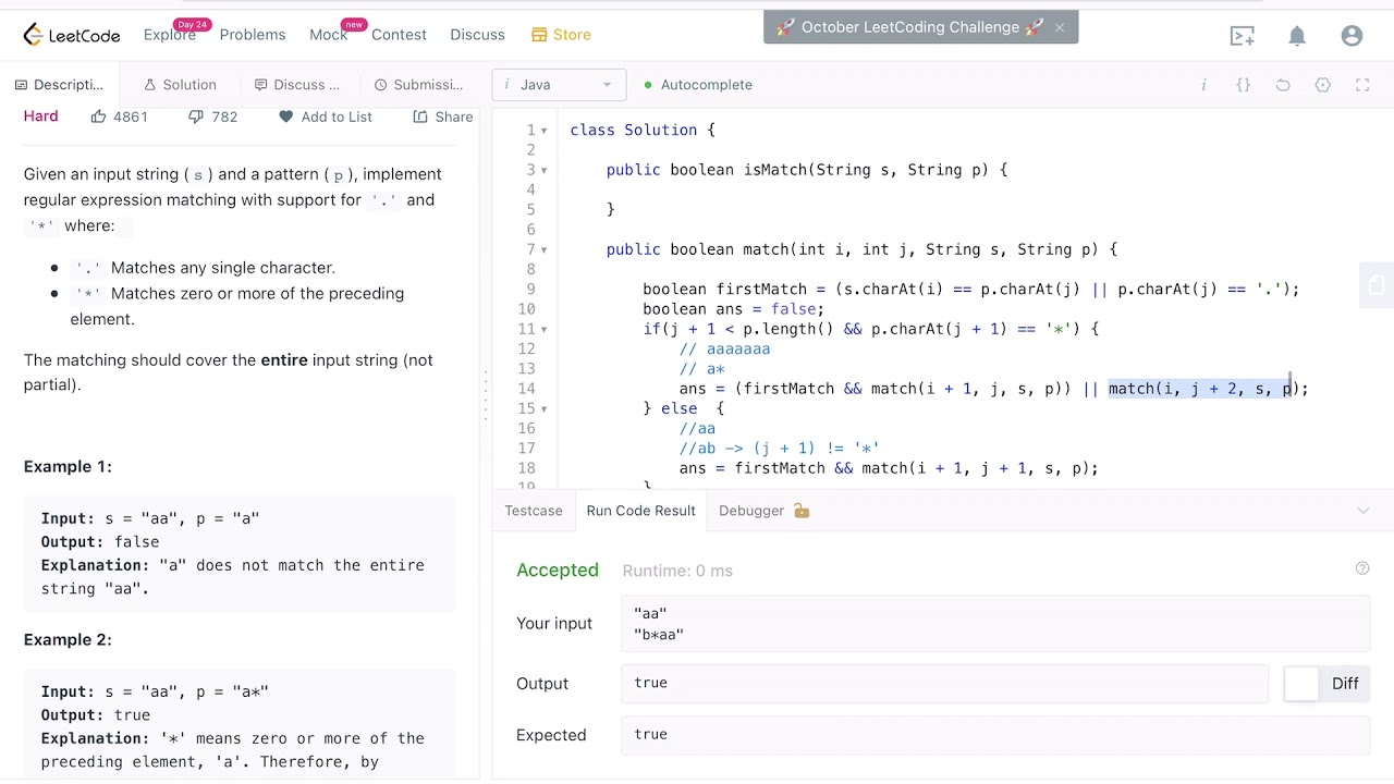 Leetcode Regular Expression Matching 10 Youtube