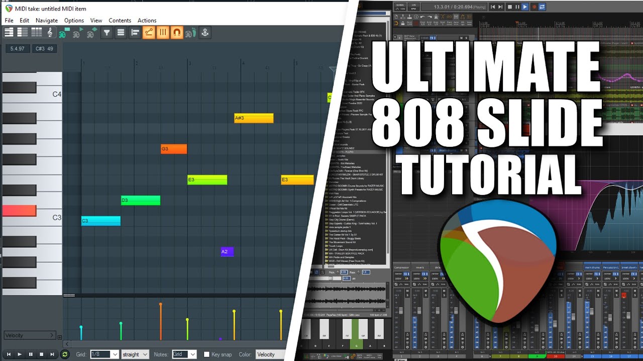 Ultimate 808 Slide Tutorial For Reaper Youtube