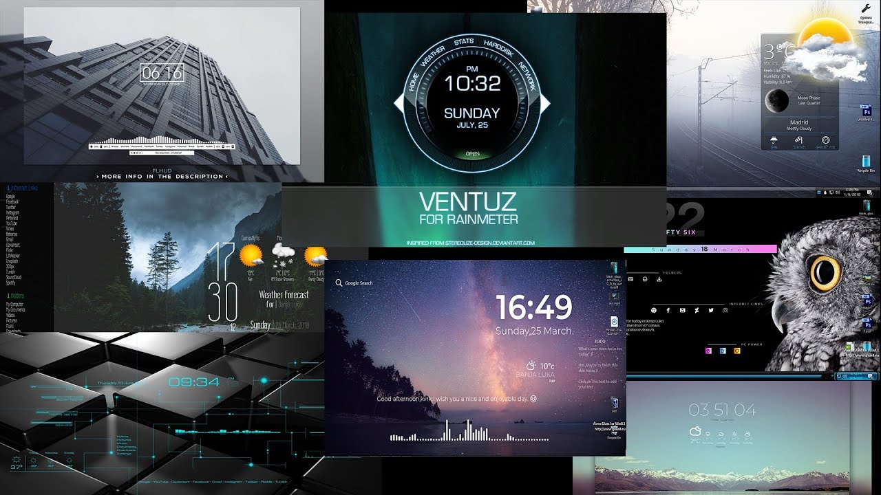 Top Rainmeter Skins Top 8 Rainmeter Skins For Windows How To Customize