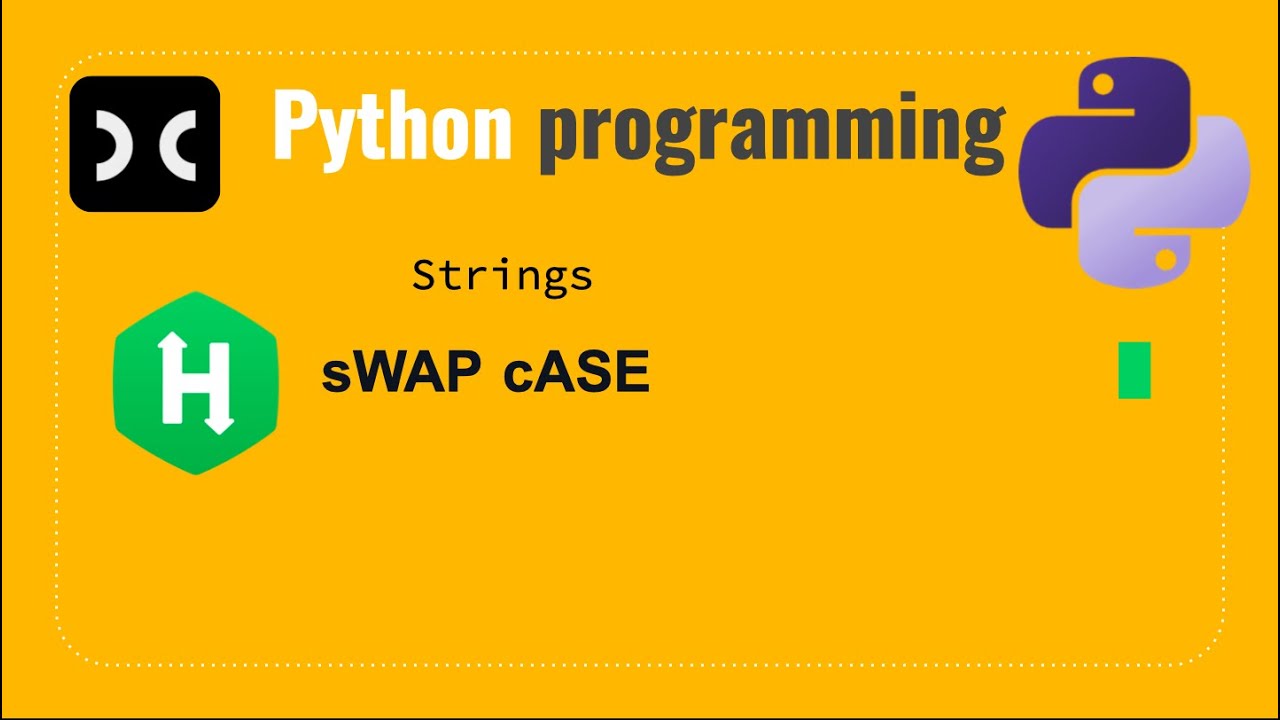 String Swap Case Hackerrank Python Youtube