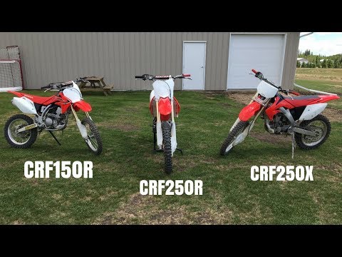 Crf150r Vs Crf250r Vs Crf250x Youtube