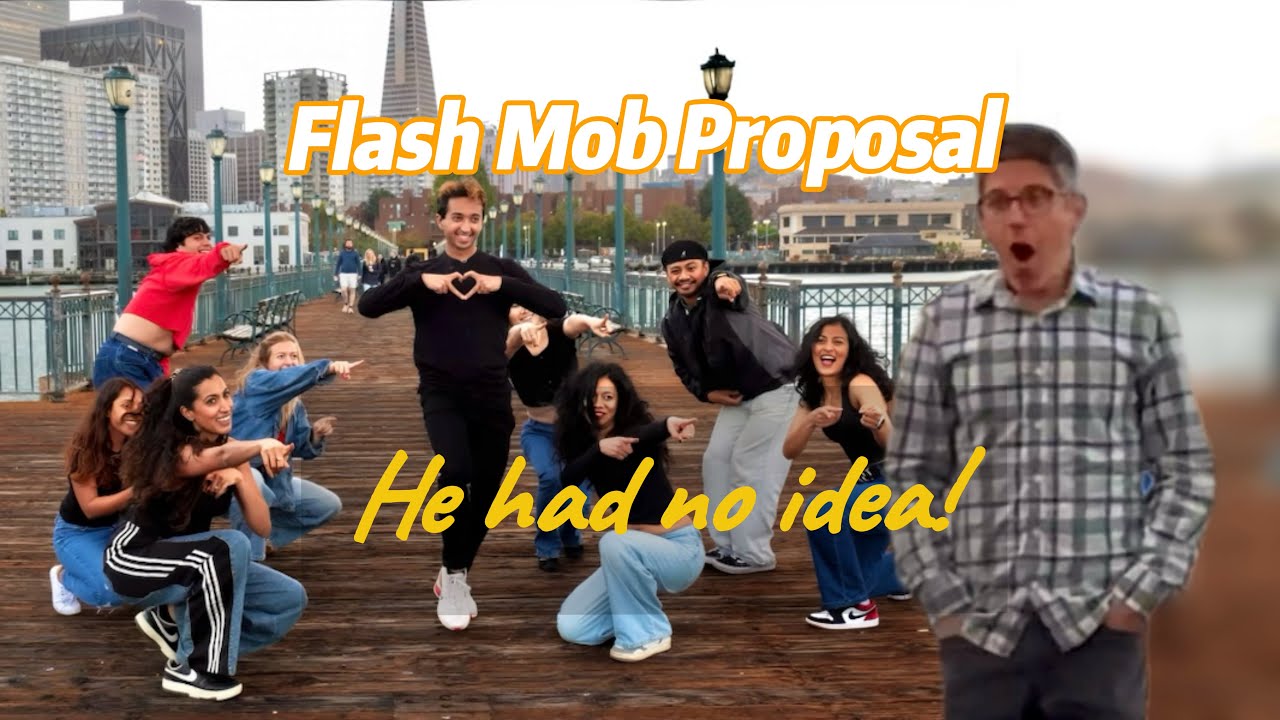 Best Surprise Flash Mob Proposal He Had No Clue Youtube